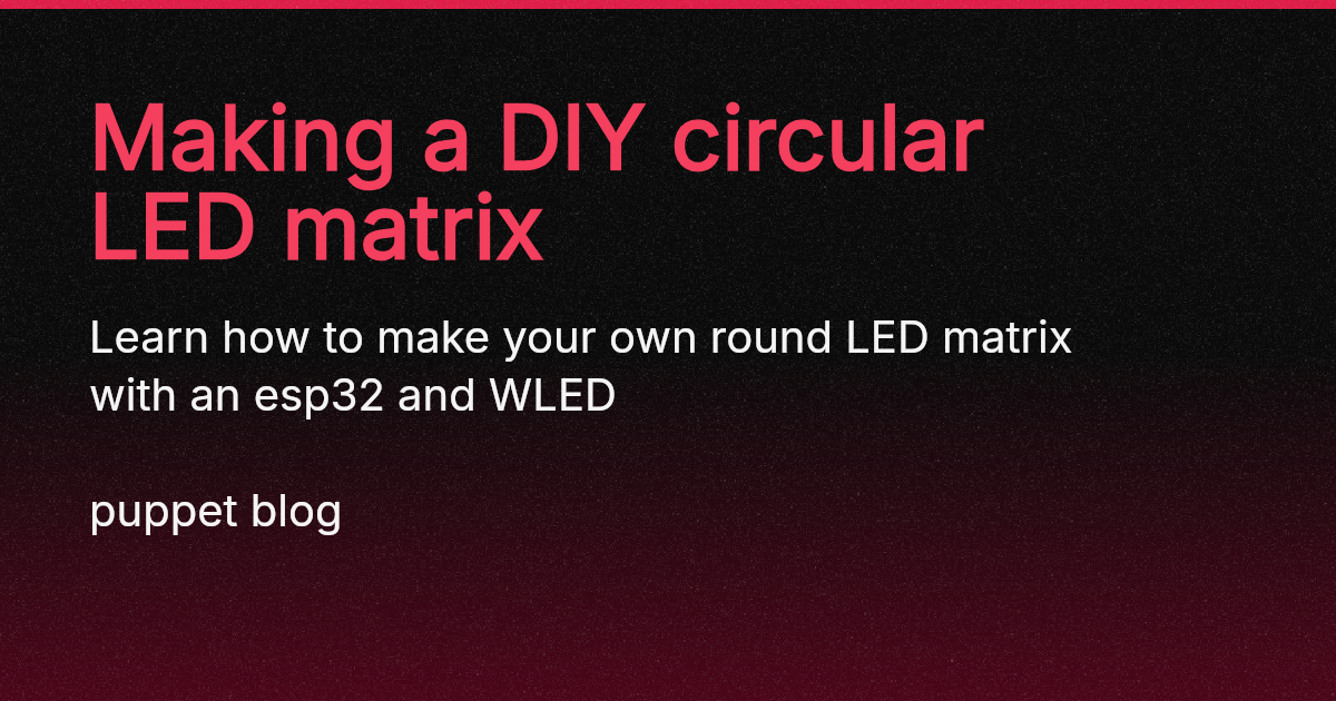 Making a DIY circular LED matrix